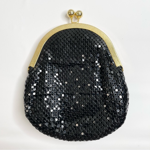 Bags | Apri Night Black Vintage Coin Purse Chain Strap | Poshmark